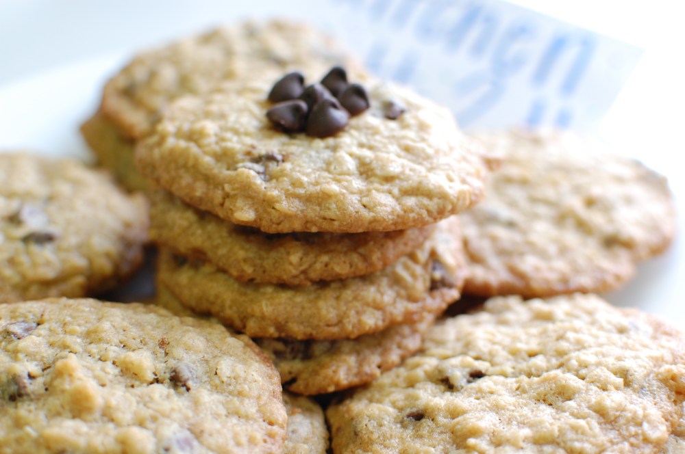 Chocolate Chip Oatmeal Cookies with Walnuts | The Teacher Cooks