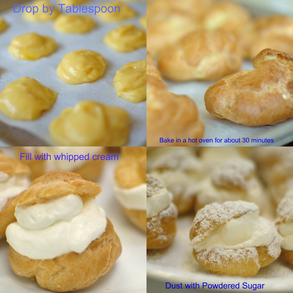Cream Puffs filled with Whipped Cream | The Teacher Cooks